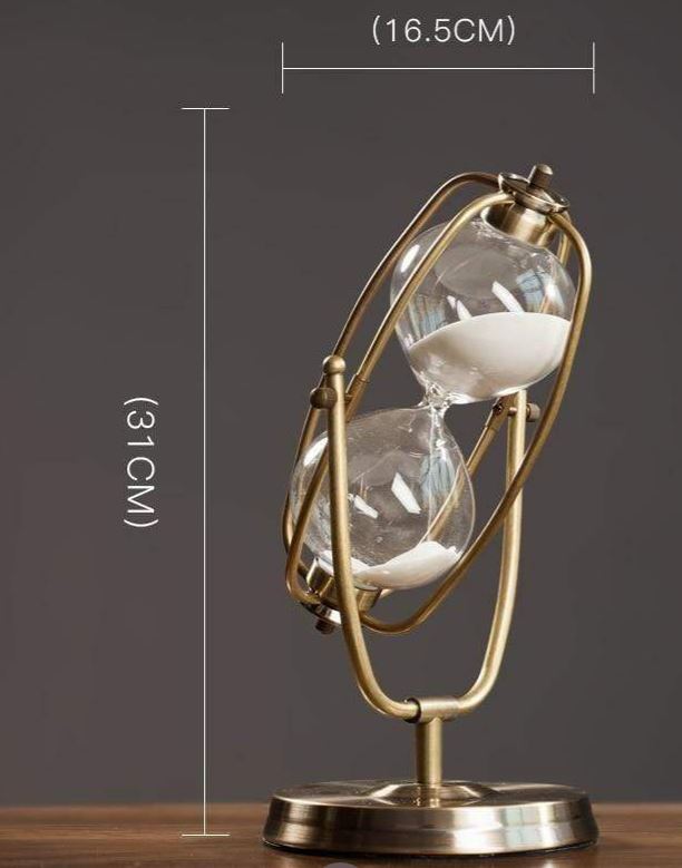 Luxury Rotating Hourglass Timer with Metal Frame – Dekor Ghar